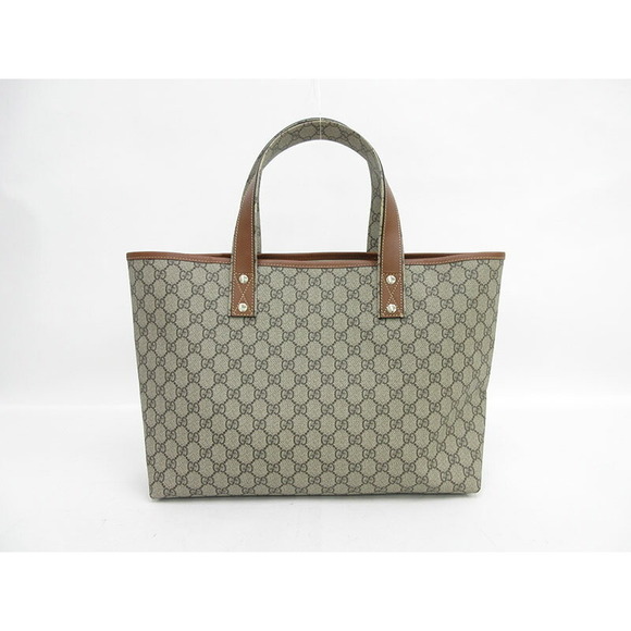 Gucci | Bags | Gucci Supreme Tote Gg Beige Bag Gray Sherry | Poshmark